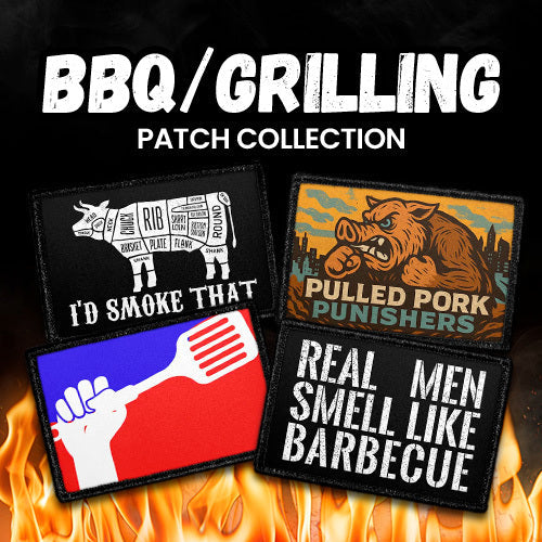 BBQ & Grilling Patches | Velcro® Compatible Heat & Humor — Pull Patch ...