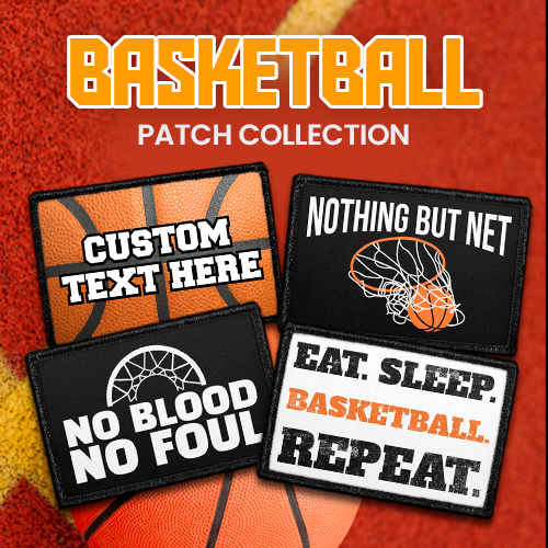 Basketball Patches – 3x2 Velcro® Compatible Removable Patches — Pull ...
