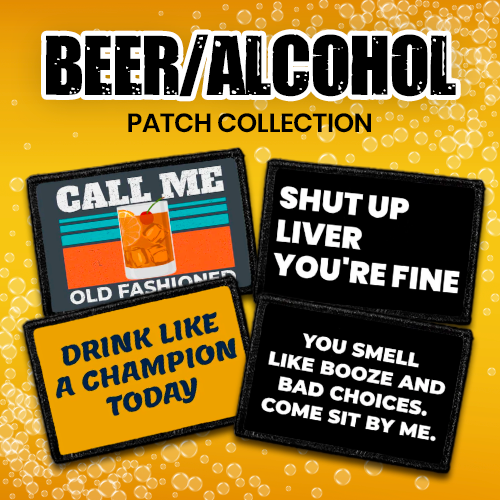 Beer & Alcohol Patches | Velcro® Compatible for Happy Hour Heroes ...