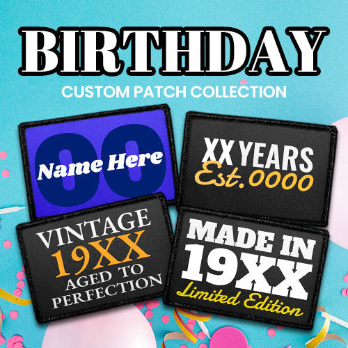 Custom Birthday Patches | Velcro® Compatible for Party Legends — Pull ...