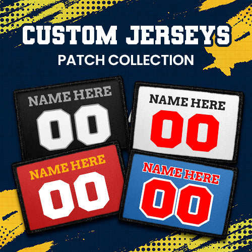Custom Jersey Name & Number Patches | Velcro® Compatible Game On — Pull ...