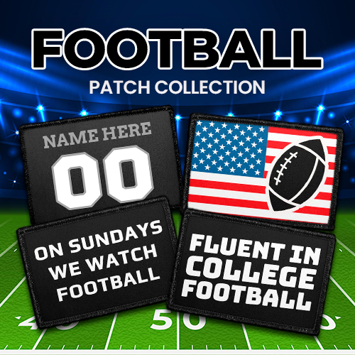 Football Patches – 3x2 Velcro® Compatible Removable Designs — Pull ...