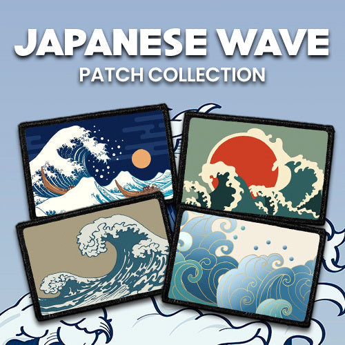 Japanese Wave Patches | Velcro® Compatible with Ukiyo-e Vibes — Pull ...