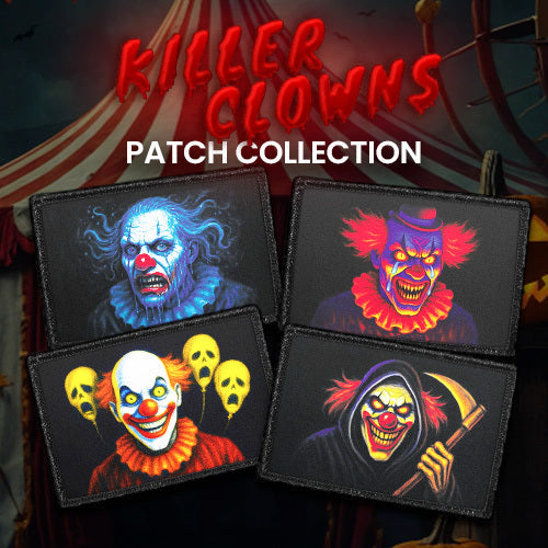Carnival of Killer Clowns Patches – Horror Collection, 100% Velcro ...