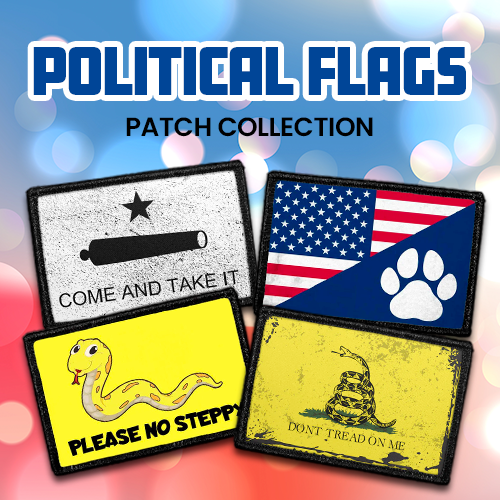 Political Flag Patches | Velcro® Compatible Bold American Icons — Pull ...