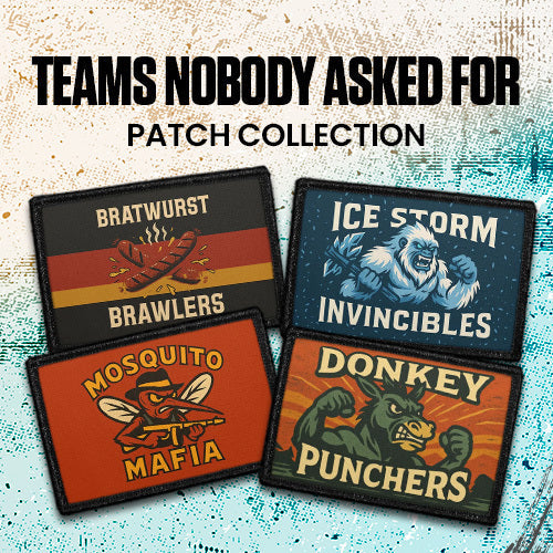 Teams Nobody Asked For Patches – Funny 3x2", 100% Velcro® Compatible ...