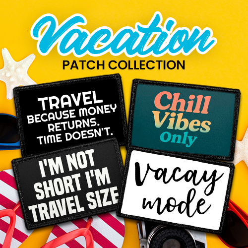 Vacation Patches – 3x2 Velcro® Compatible Removable Travel Patches ...