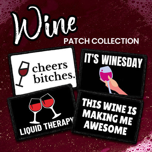 Wine Patches | Velcro® Compatible for Sippers, Snobs & Spillers — Pull ...