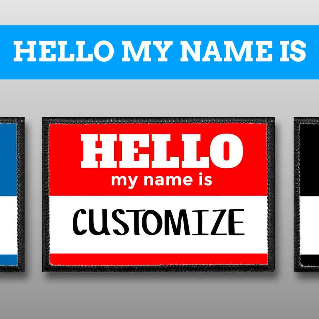 Customizable - Up To 4 Lines Of Text - Black - Removable Patch - Pull ...