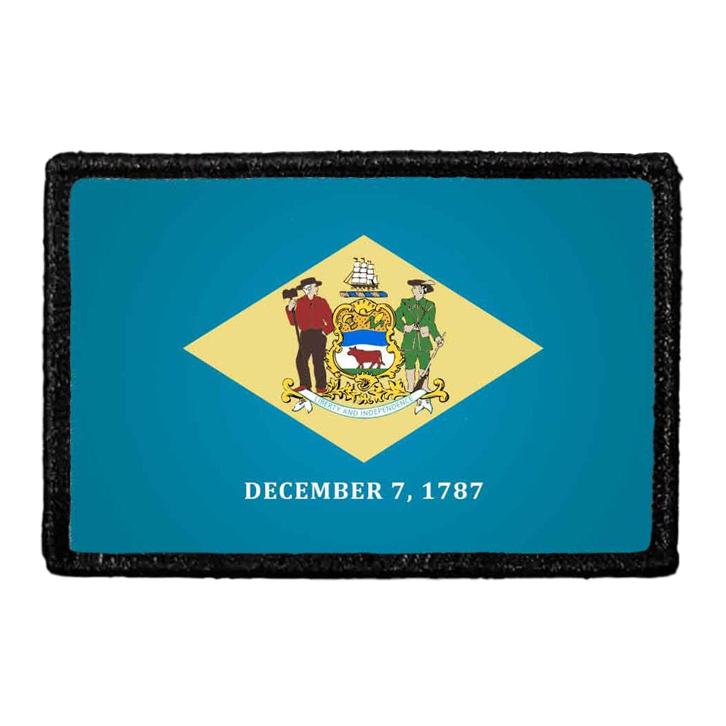 Delaware State Flag - Color - Removable Patch — Pull Patch - Removable ...
