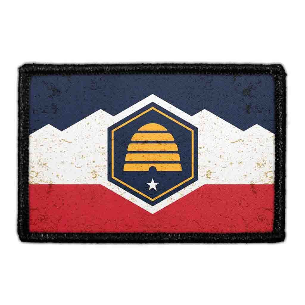 Utah State Flag - Color - Distressed - Removable Patch — Pull Patch ...