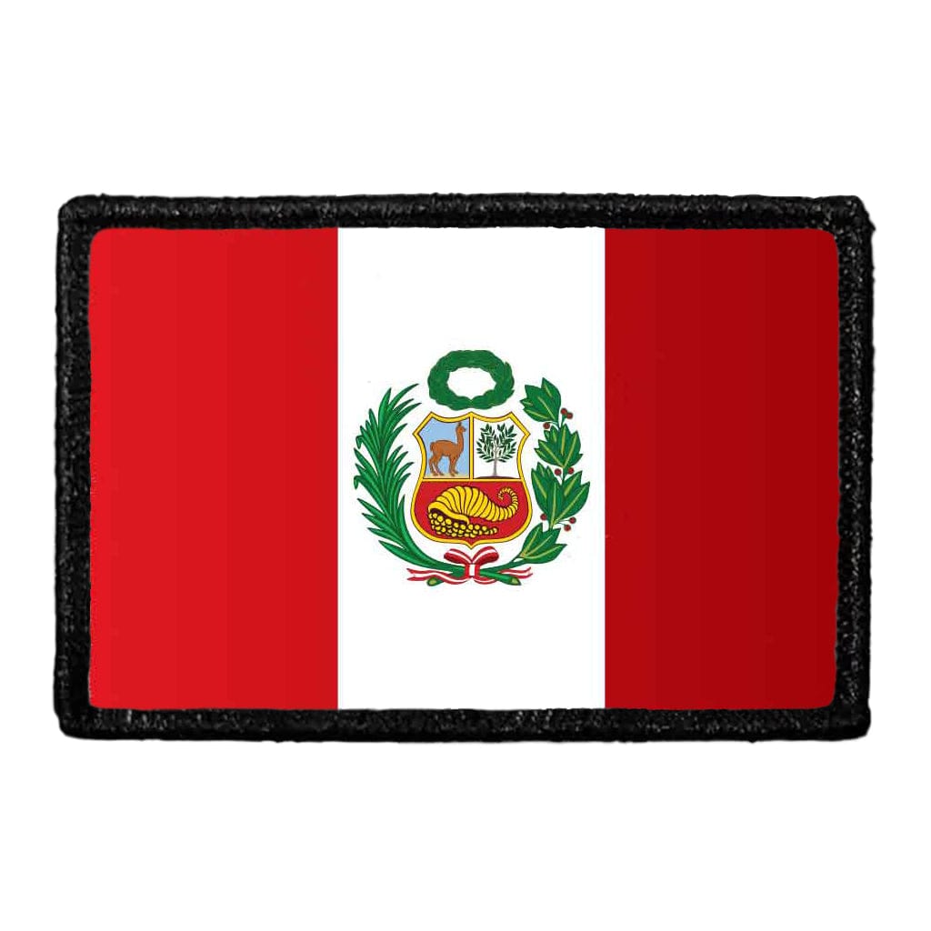 Peru Flag - Color - Removable Patch — Pull Patch - Removable Patches ...