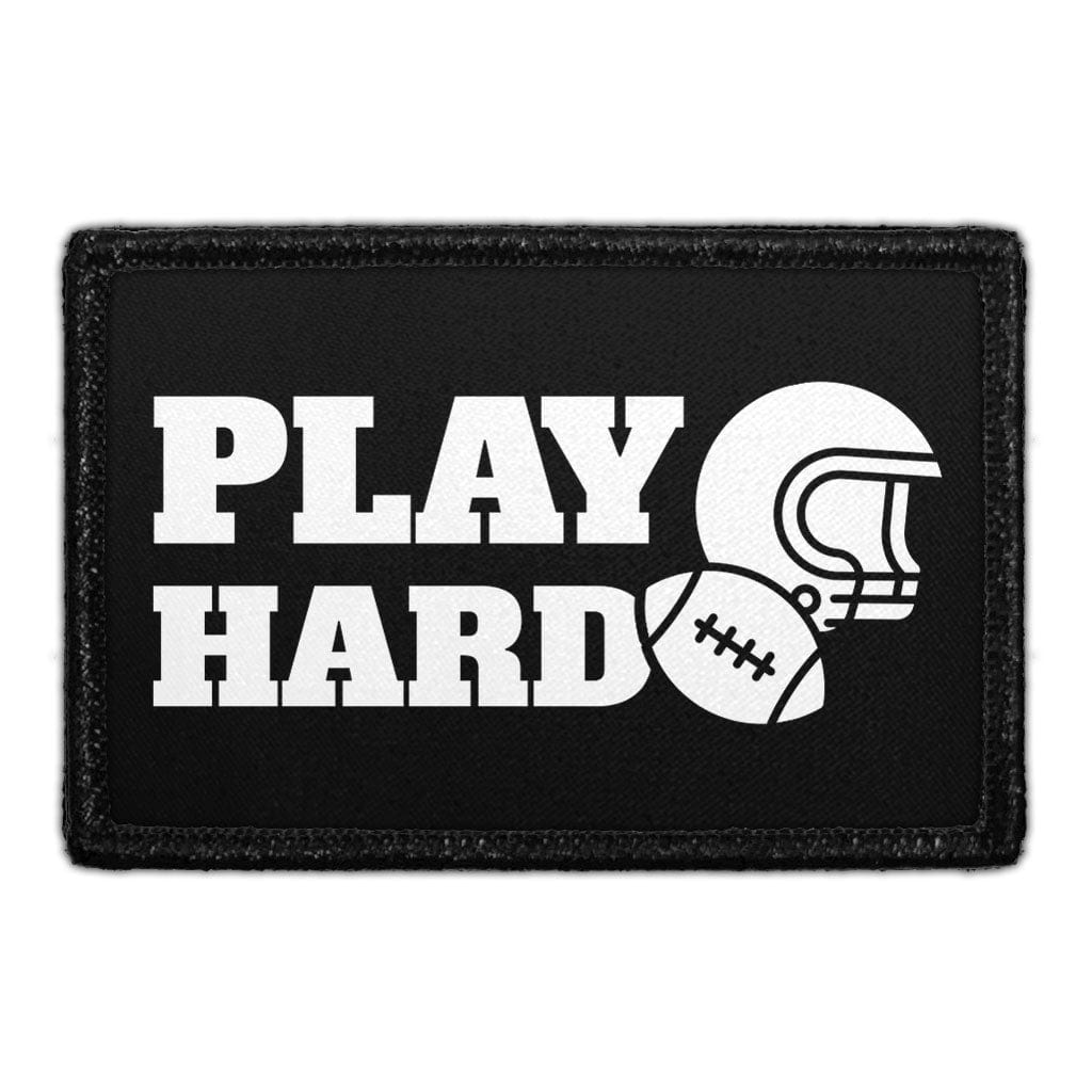 Play Hard - Football - Removable Patch — Pull Patch - Removable Patches ...