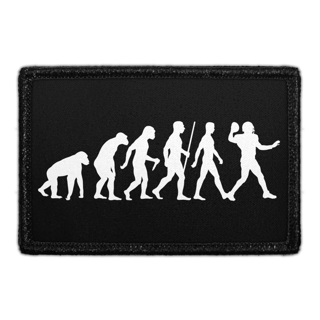 Evolution Of Man - Football - Removable Patch — Pull Patch - Removable ...