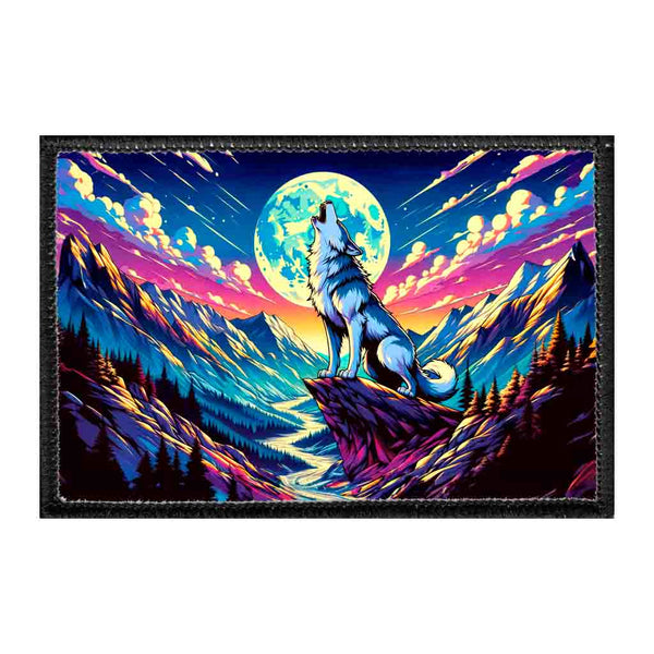 Wolves Howling At The Moon Collection - Pull Patch - Removable Patches ...