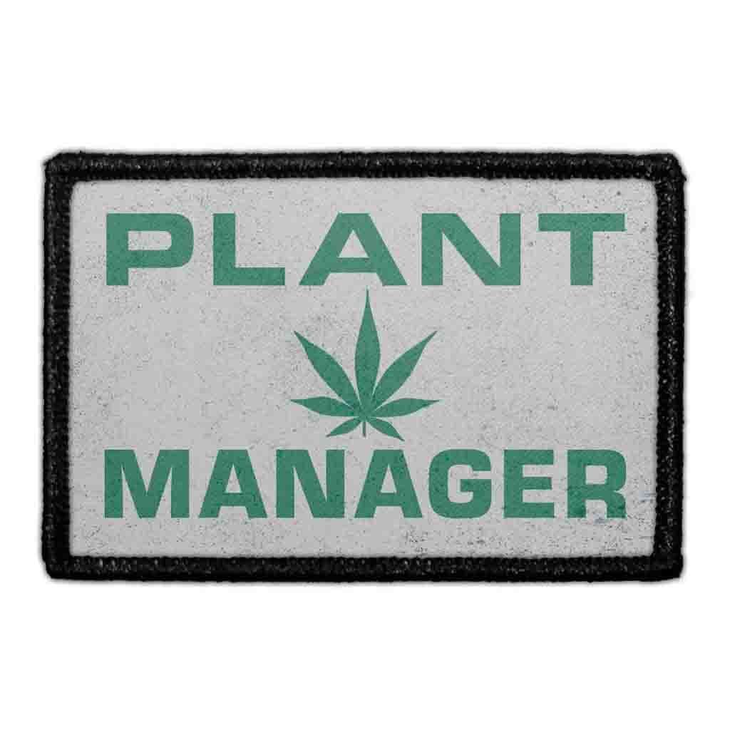 PLANT MANAGER - Removable Patch | Hook & Loop Funny Weed Design — Pull ...