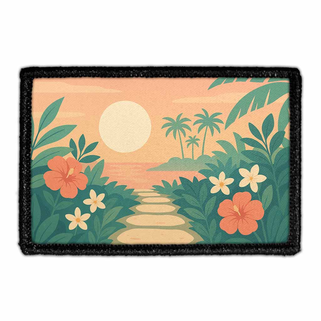 Hibiscus Horizon Patch | Tropical Hook Backed Patch for Summer Vibes ...