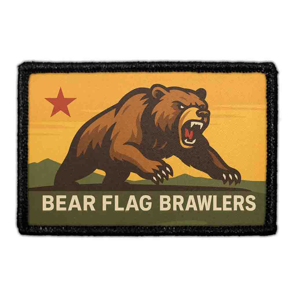 Bear Flag Brawlers Patch – California Chaos, 3x2", 100% Velcro® Compatible — Pull Patch ...