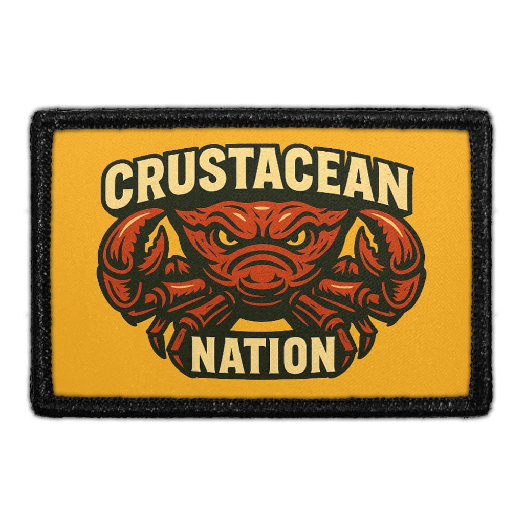 Crustacean Nation Patch – 3x2", Seafood Squad, 100% Velcro® Compatible ...