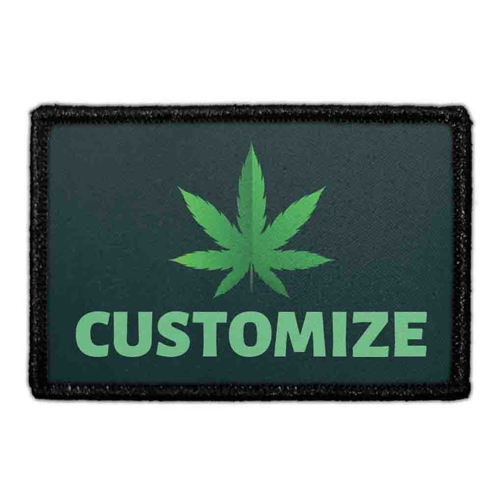 Custom Weed Leaf Patch | Hook & Loop Personalized Cannabis Design ...