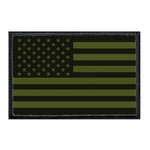 American Flag - Military Green - Removable Patch — Pull Patch ...
