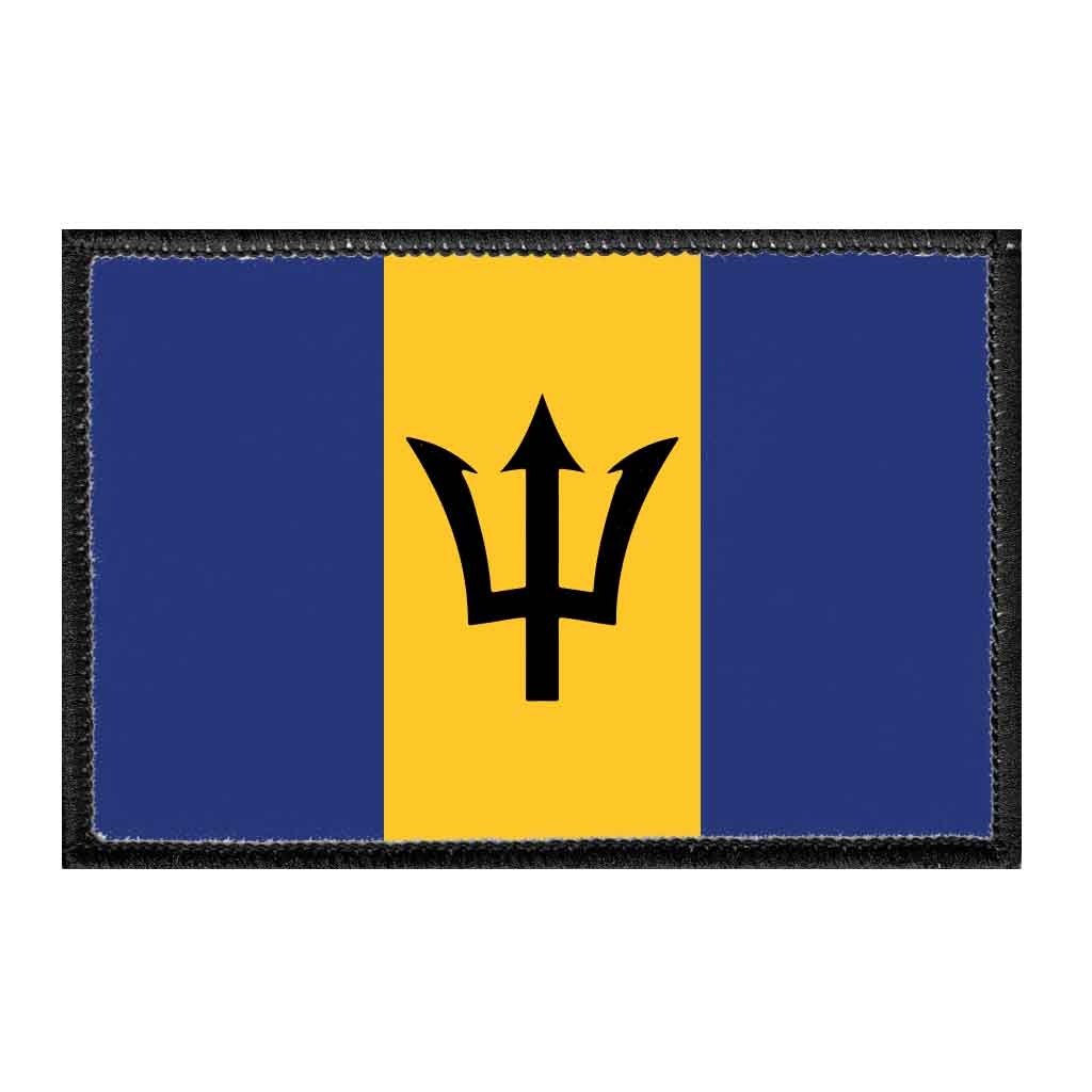 Barbados Flag - Color - Removable Patch — Pull Patch - Removable Patches That Stick To Your Gear