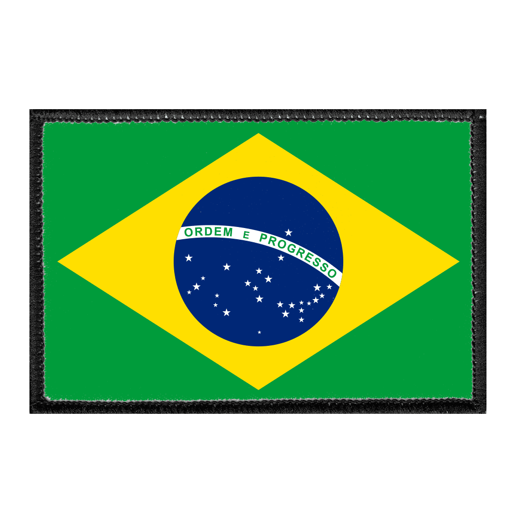 Brazil Flag - Color - Removable Patch — Pull Patch - Removable Patches That Stick To Your Gear