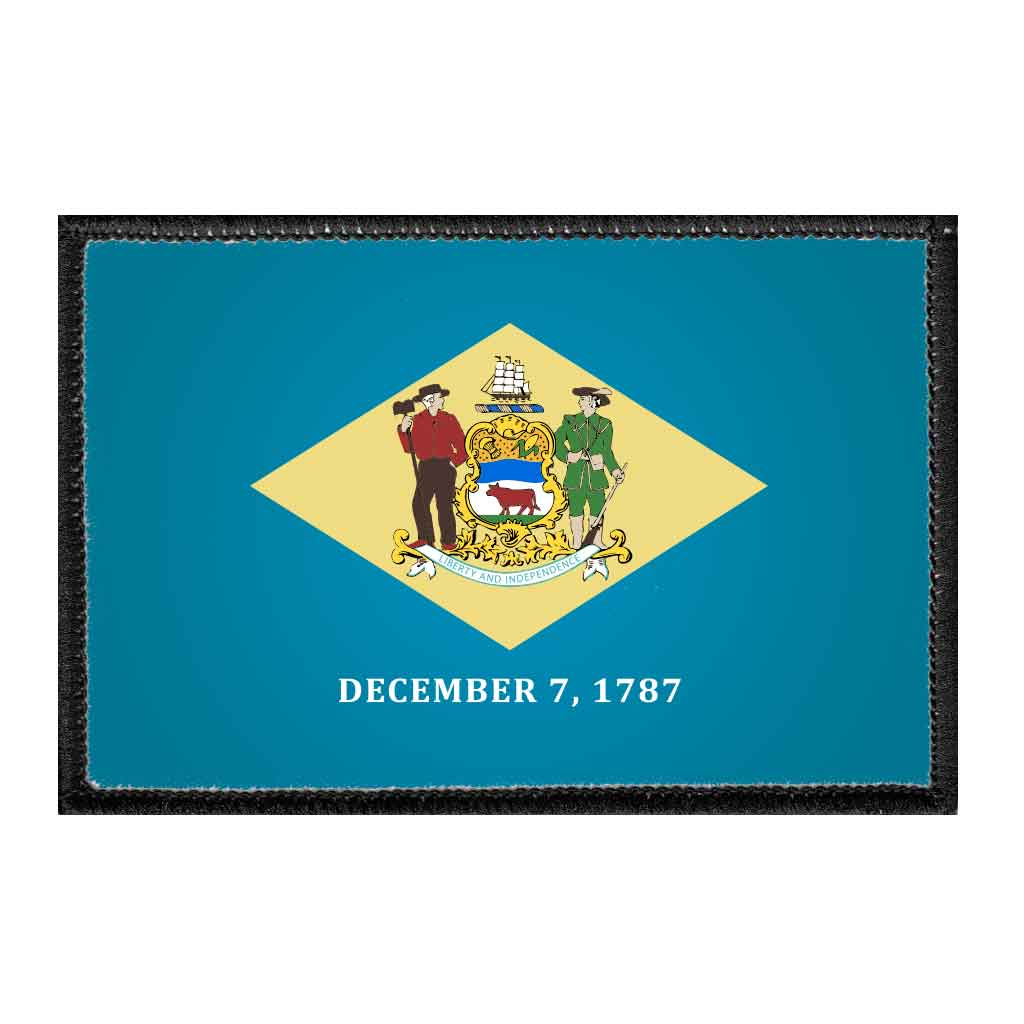 Delaware State Flag - Color - Removable Patch — Pull Patch - Removable ...
