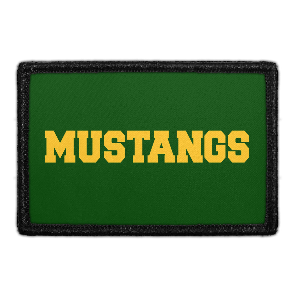 Mustangs Yellow Text - Removable Patch — Pull Patch - Removable Patches ...