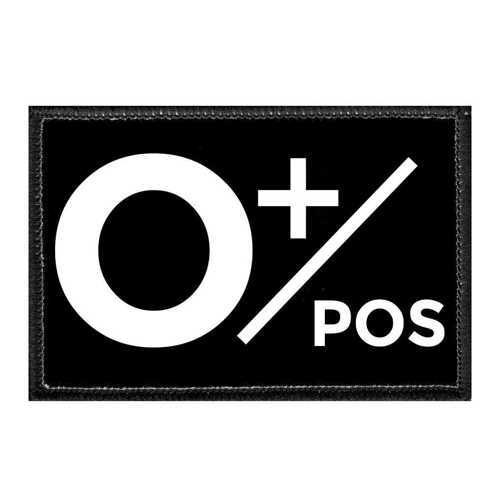 O+ Positive Blood Type - Removable Patch — Pull Patch - Removable ...