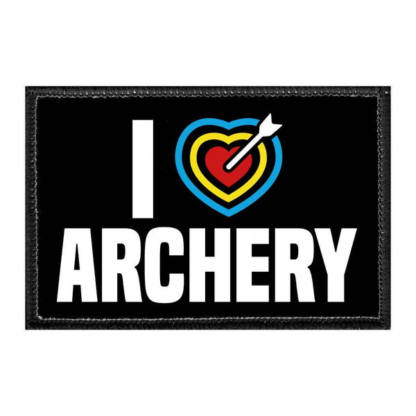 I Love Archery - Removable Patch - Pull Patch - Removable Patches That ...