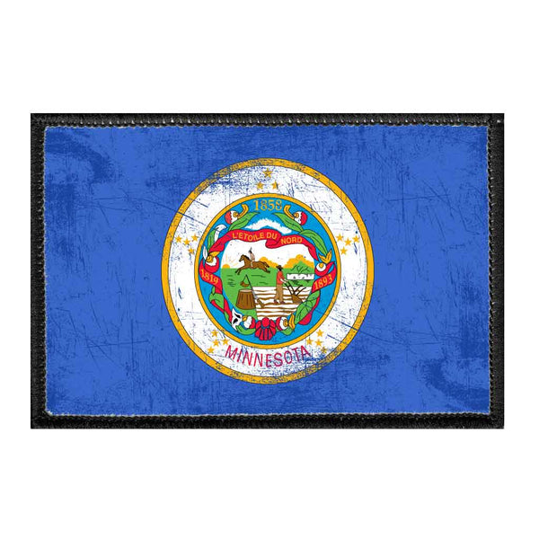 Minnesota State Flag - Color - Distressed - Removable Patch - Pull ...