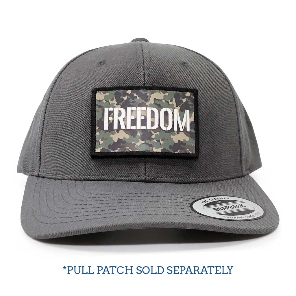 Premium Curved Visor Pull Patch Hat By Snapback - Dark Grey - Pull ...