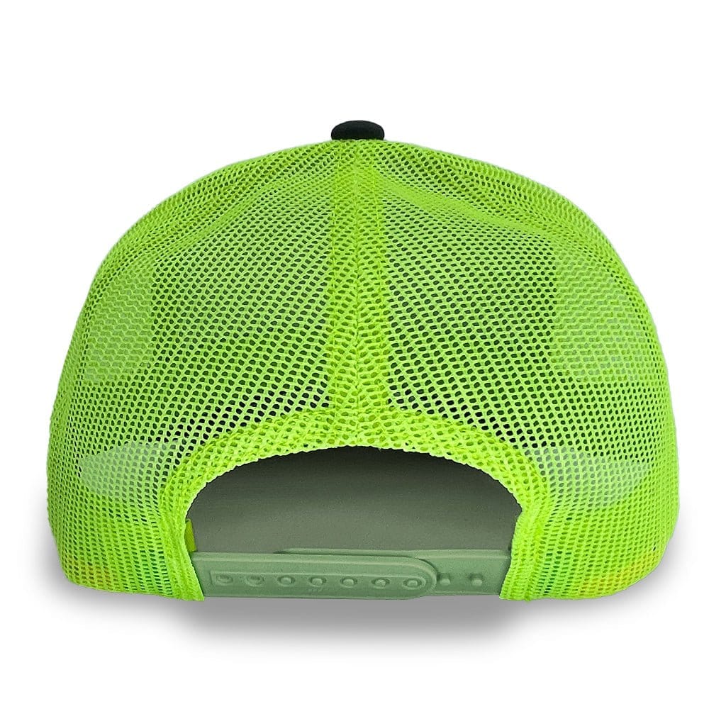 Trucker - Curved Bill - 2-Tone Pull Patch Hat By Snapback - Charcoal a - Pull Patch - Removable ...